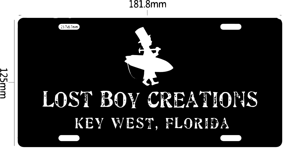 Lost Boy License Plate – Lost Boy Creations